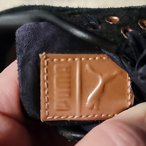 Puma | Shoes | Puma 2c Black Suede Xl Lace Vr Rose Gold Grommets Elastic Laces | Poshmark